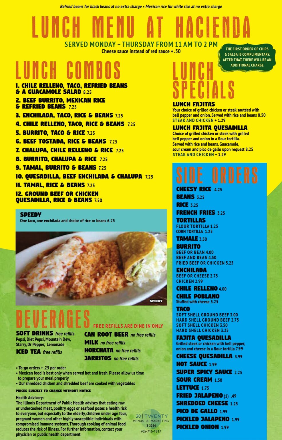 Our Menu – Hacienda Mexican Grill & Cantina